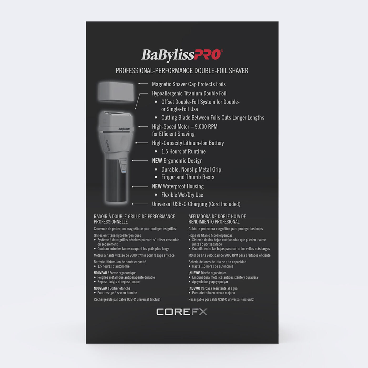 BaBylissPRO® COREFX Double-Foil Shaver (FX75FS2) — Magnus Supply